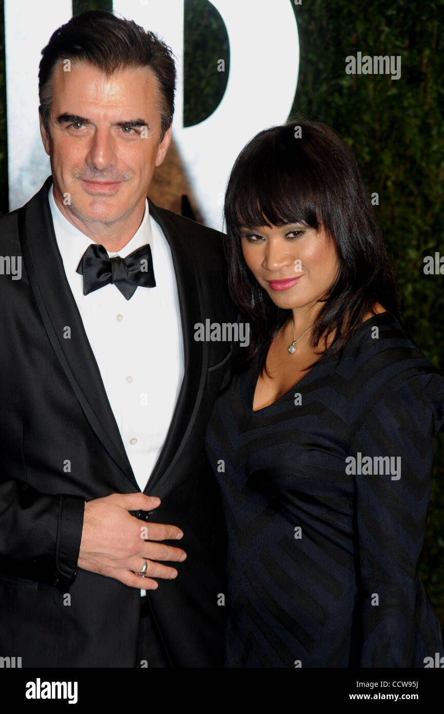 Chris North and a unidentified woman arrive at the Vanity Fair Dinner ...