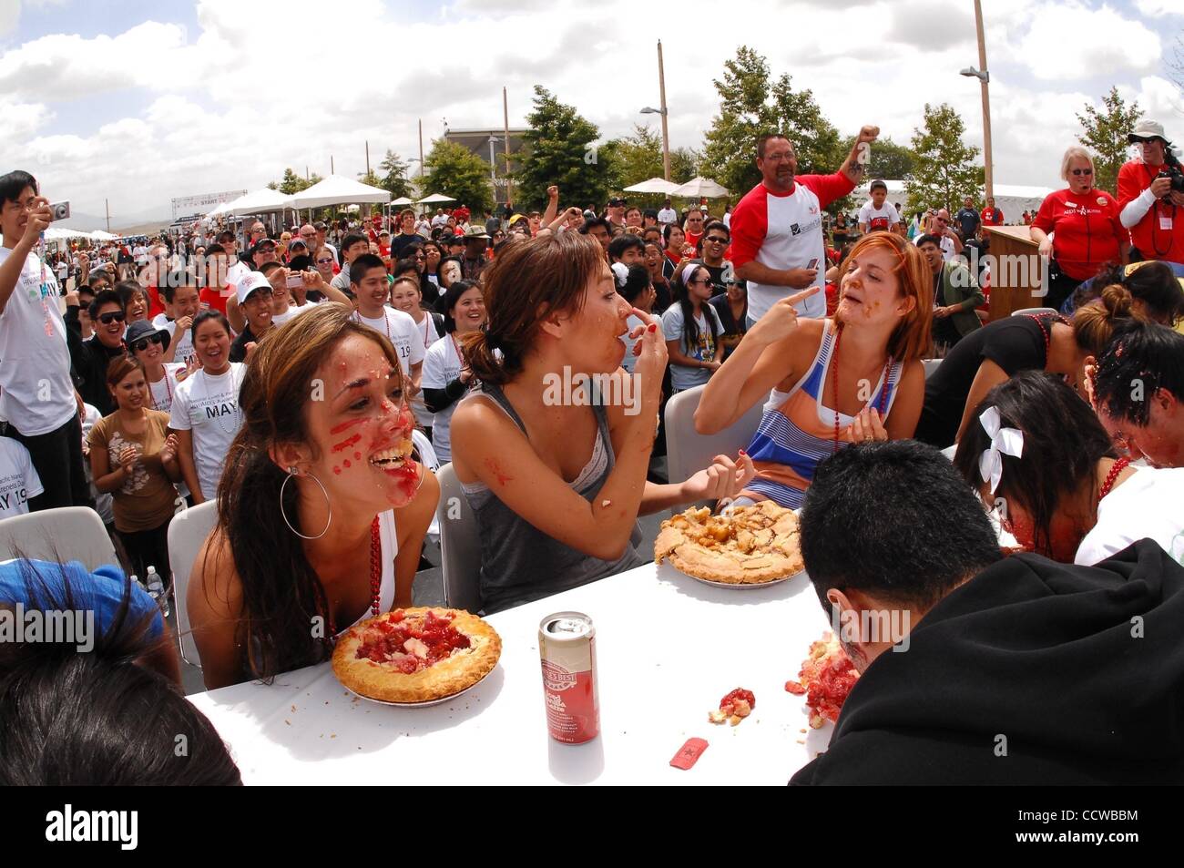 May 22, 2010 - Irvine, California, USA - Pie eating contest at the 24th ...