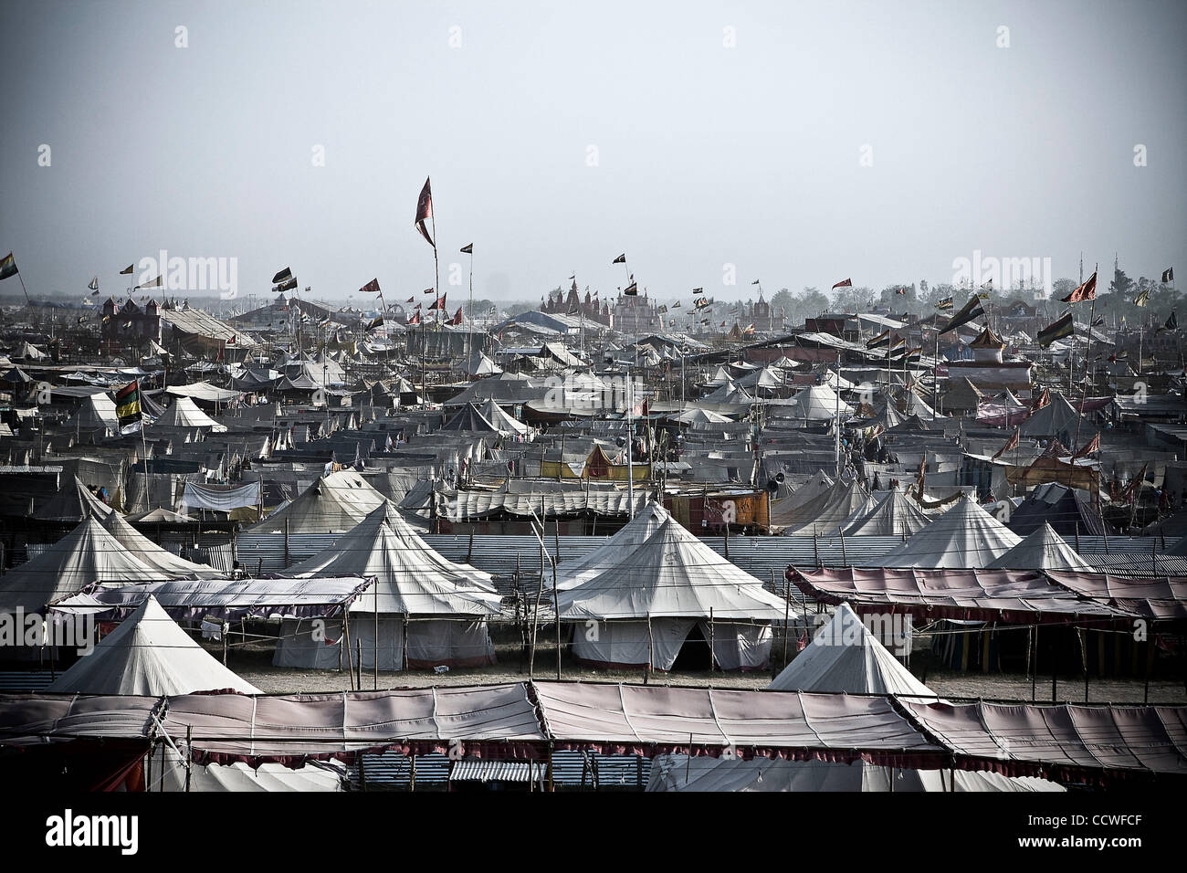 The tent city built to host the millions of pilgrims who attending the ...