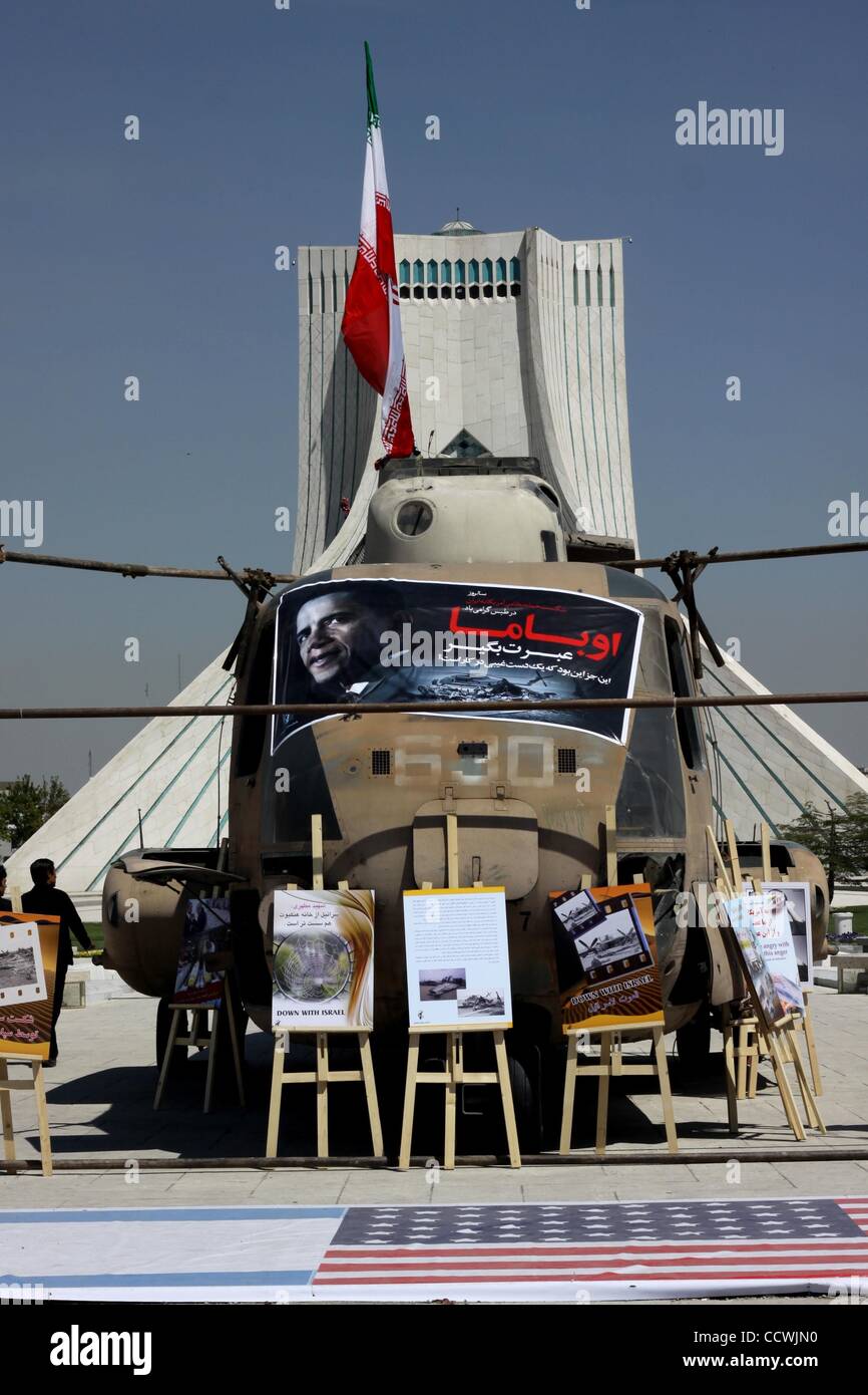 Apr 26, 2010 - Tehran, Iran - The body of a U.S. army helicopter, which ...