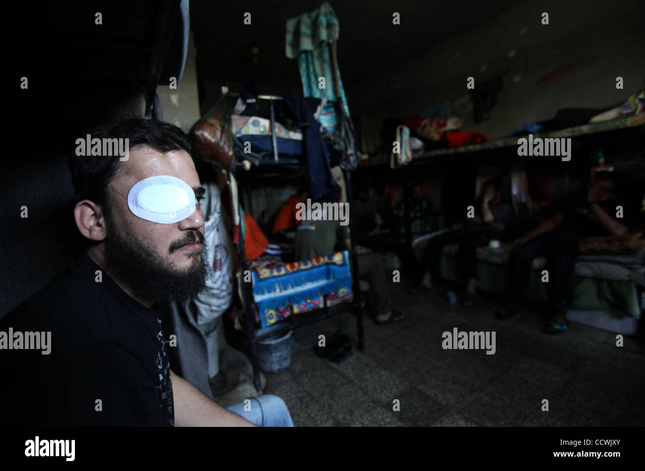 May 09, 2010 - Gaza City, Gaza Strip - Palestinian inmates sit in a ...
