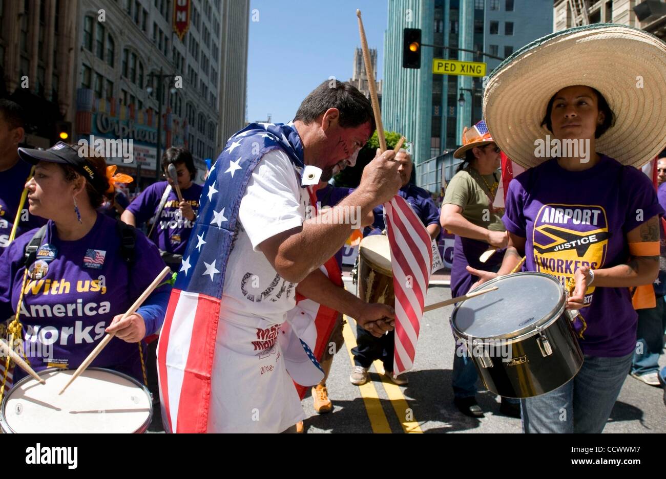 May 01, 2010 - Los Angeles, California, U.S. - JAVIER JIMENEZ beats on ...