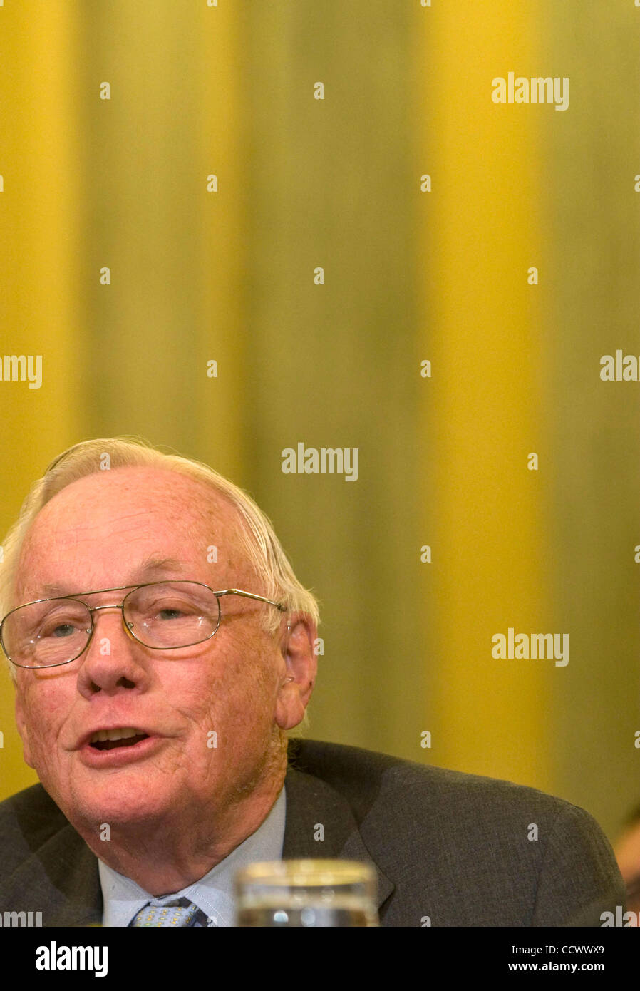 Neil A. Armstrong, Commander, Apollo 11 Astronaut(ret.) speaks during a ...