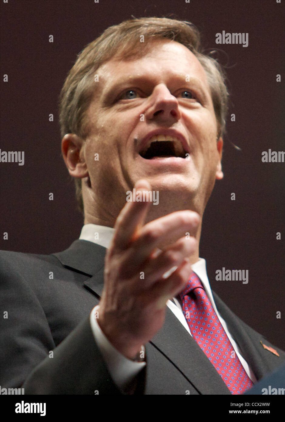 4/17/2010 -- WORCESTER, Mass. -- GOP gubernataorial candidate Charlie ...