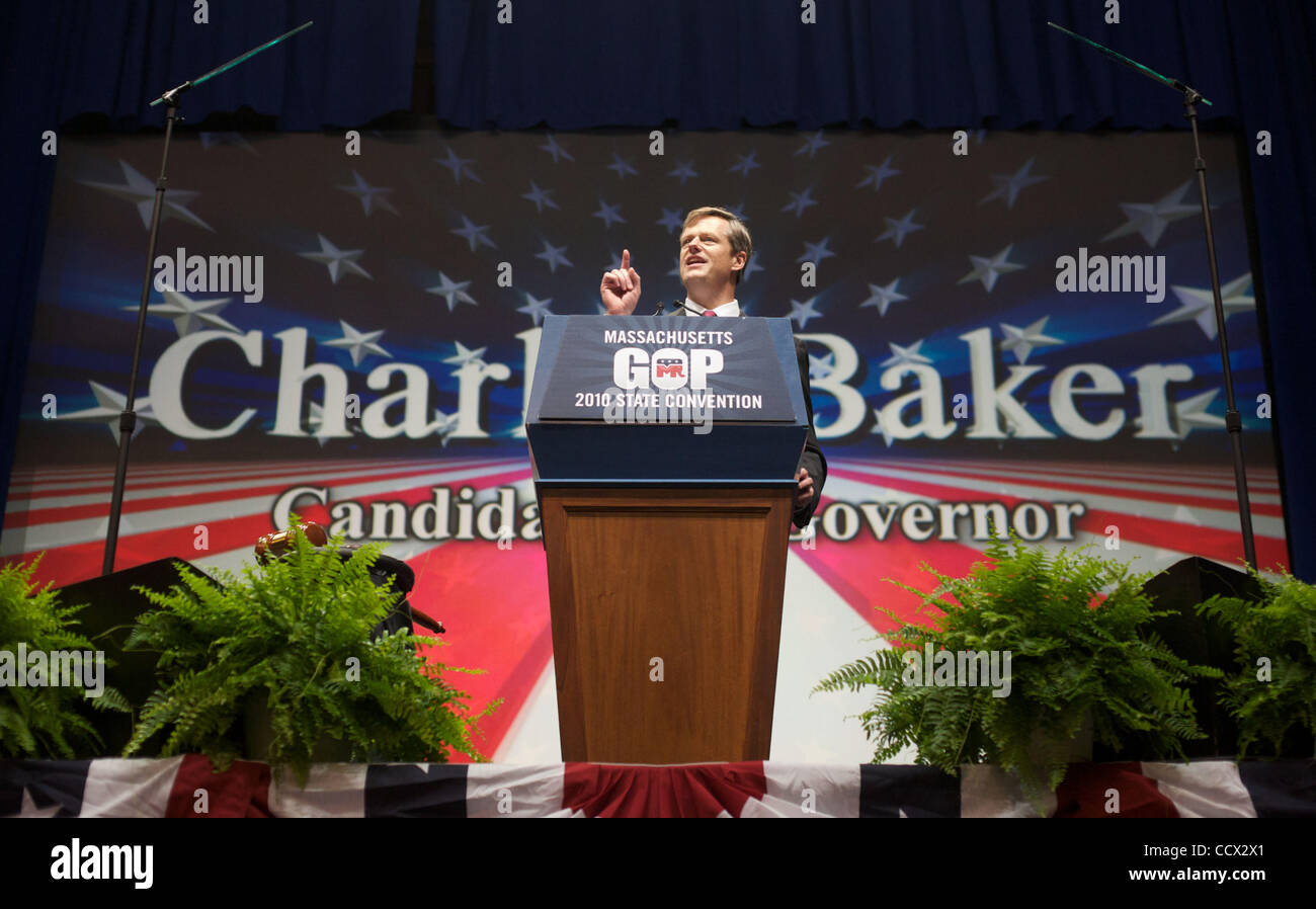 4/17/2010 -- WORCESTER, Mass. -- GOP gubernataorial candidate Charlie ...