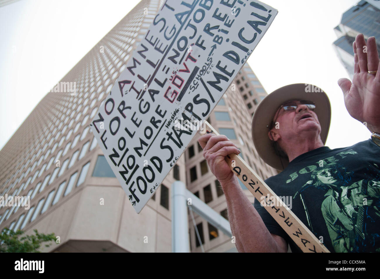 May 1, 2010 - Dallas, Texas, USA - ED CLONYERS exercises his right to ...