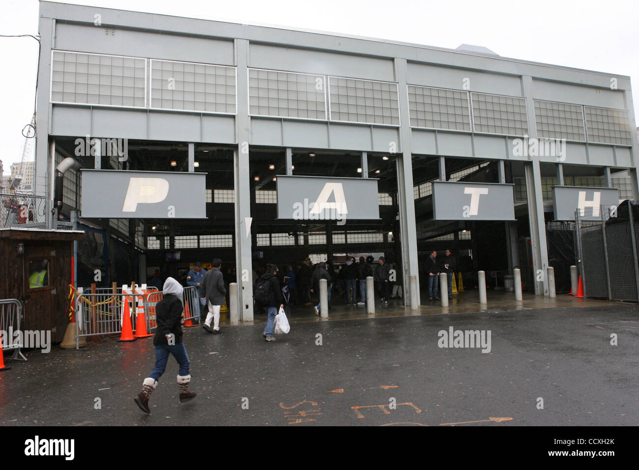 Entrance of the WTC Path Station at West Broadway and Vesey Sts. in ...