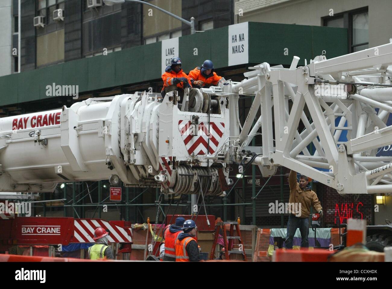 Mar 28, 2010 - New York, New York, USA - A crane smashed into a 25 ...