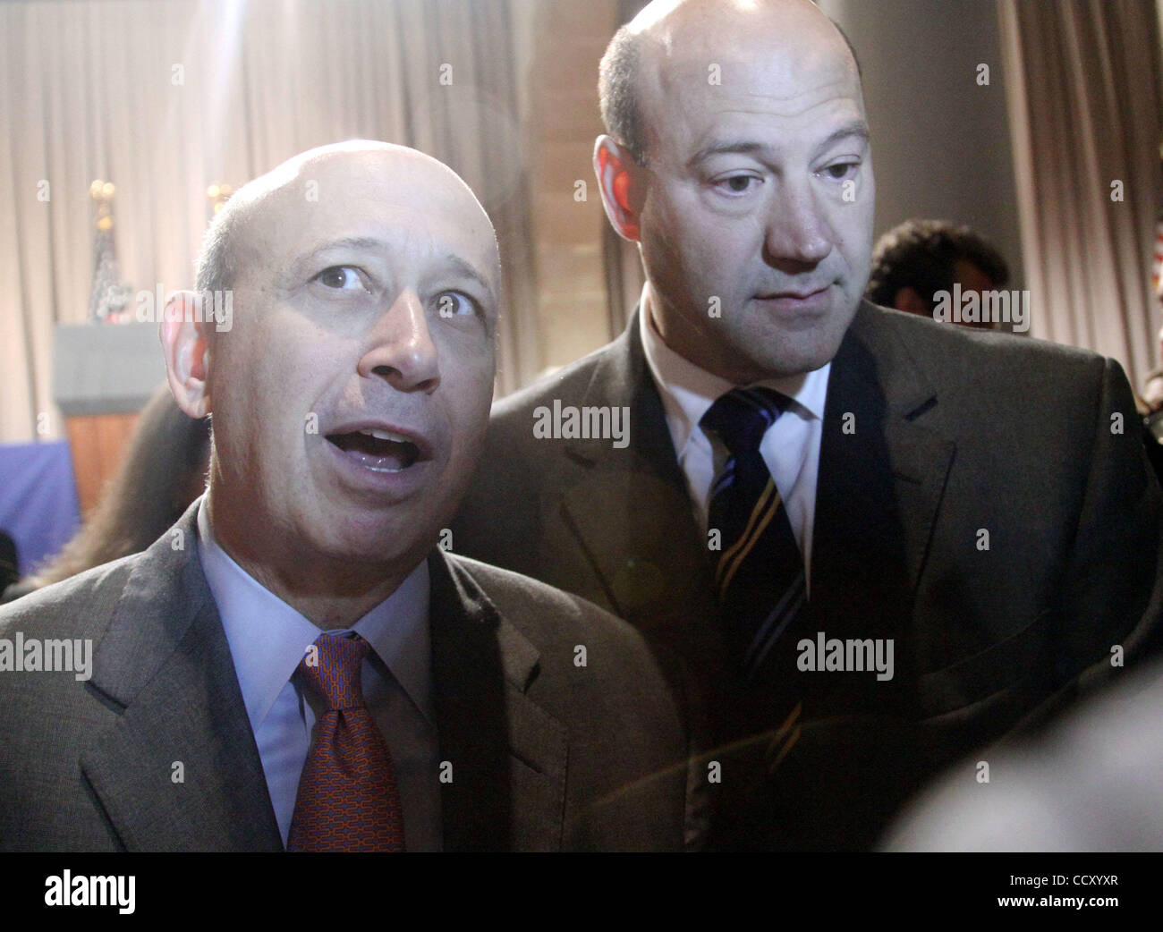 (L-R) LLOYD BLANKFEIN, chairman and CEO of Goldman Sachs and President ...