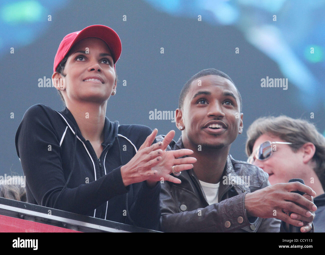 Actress HALLE BERRY and singer TREY SONGZ attend the 13th Annual EIF ...