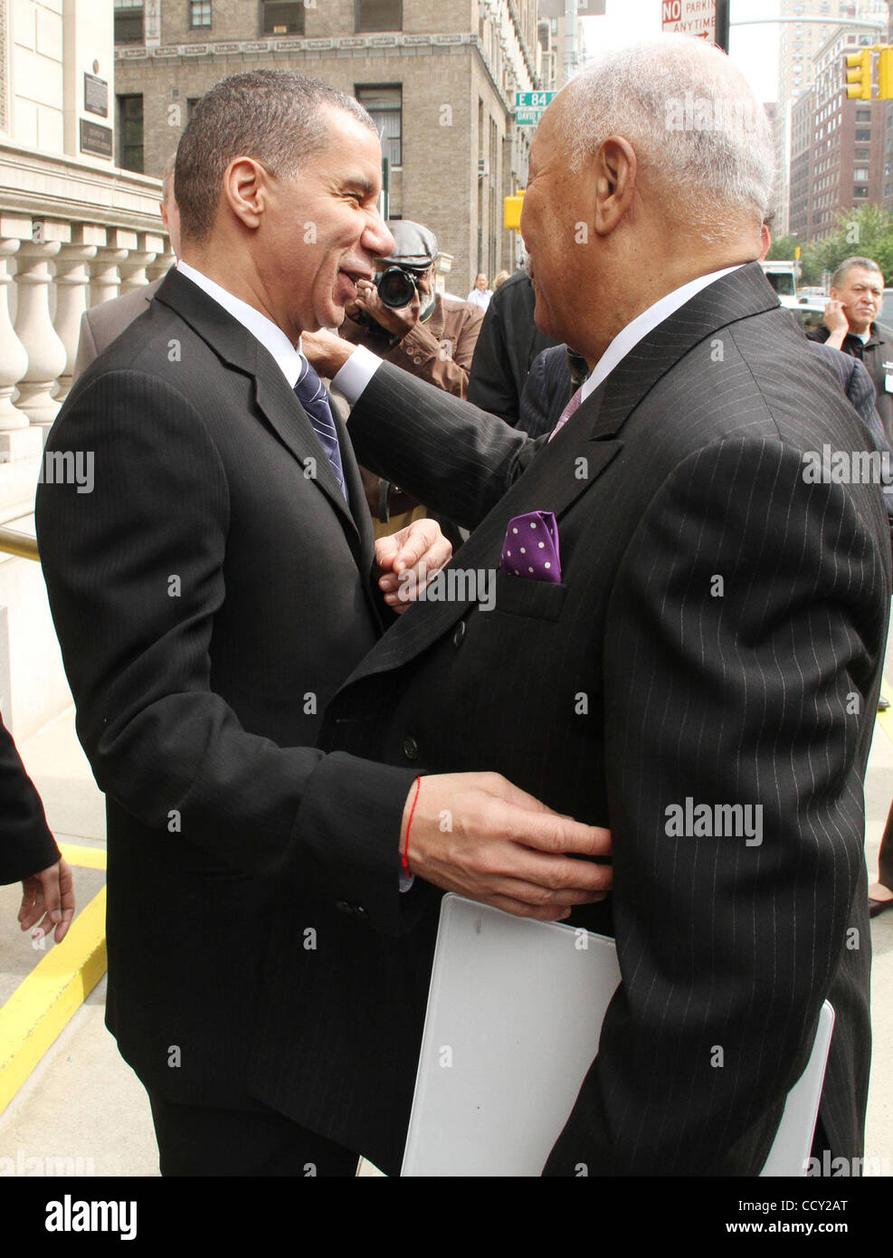 New York Governor DAVID PATERSON and former NYC Mayor DAVID DINKINS ...