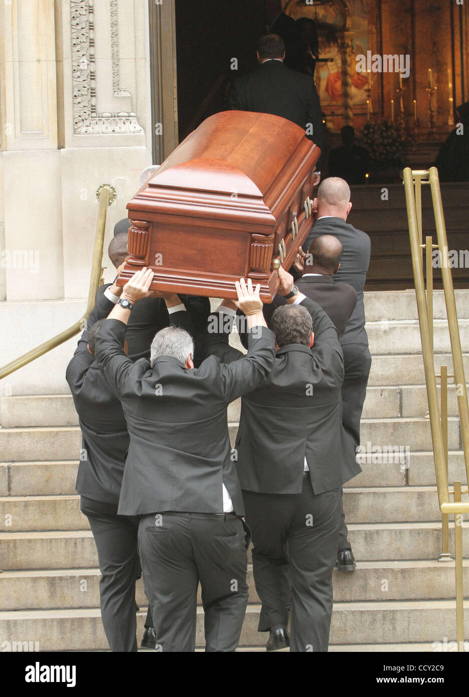 attends legendary jazz singer and actress Lena Horne's funeral held at ...