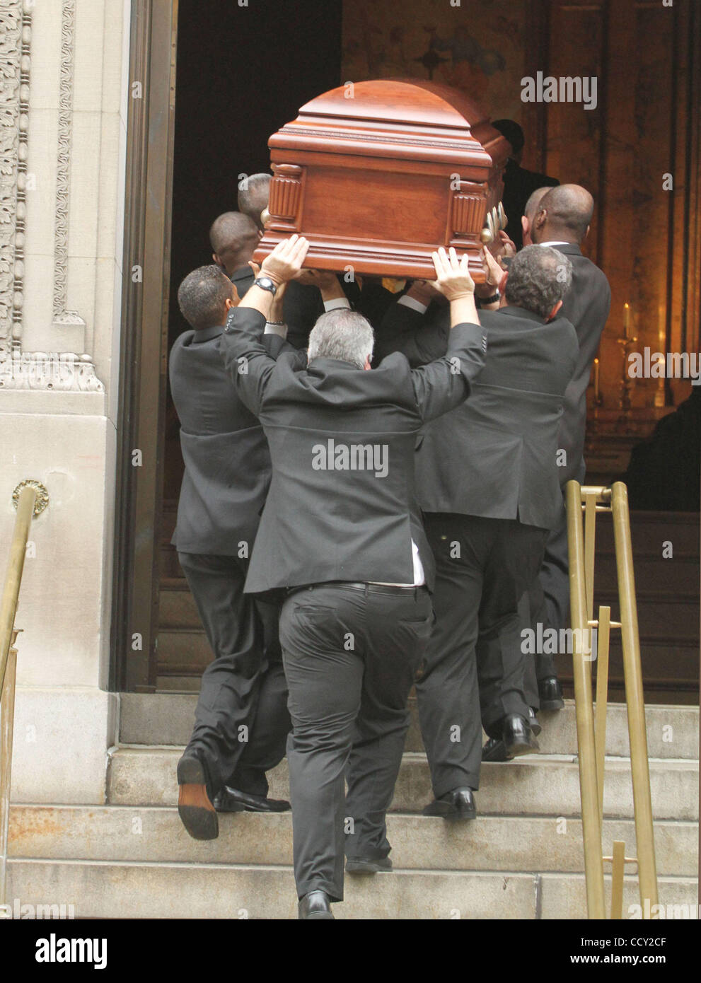 Pallbearers carry the casket of legendary jazz singer and actress LENA ...