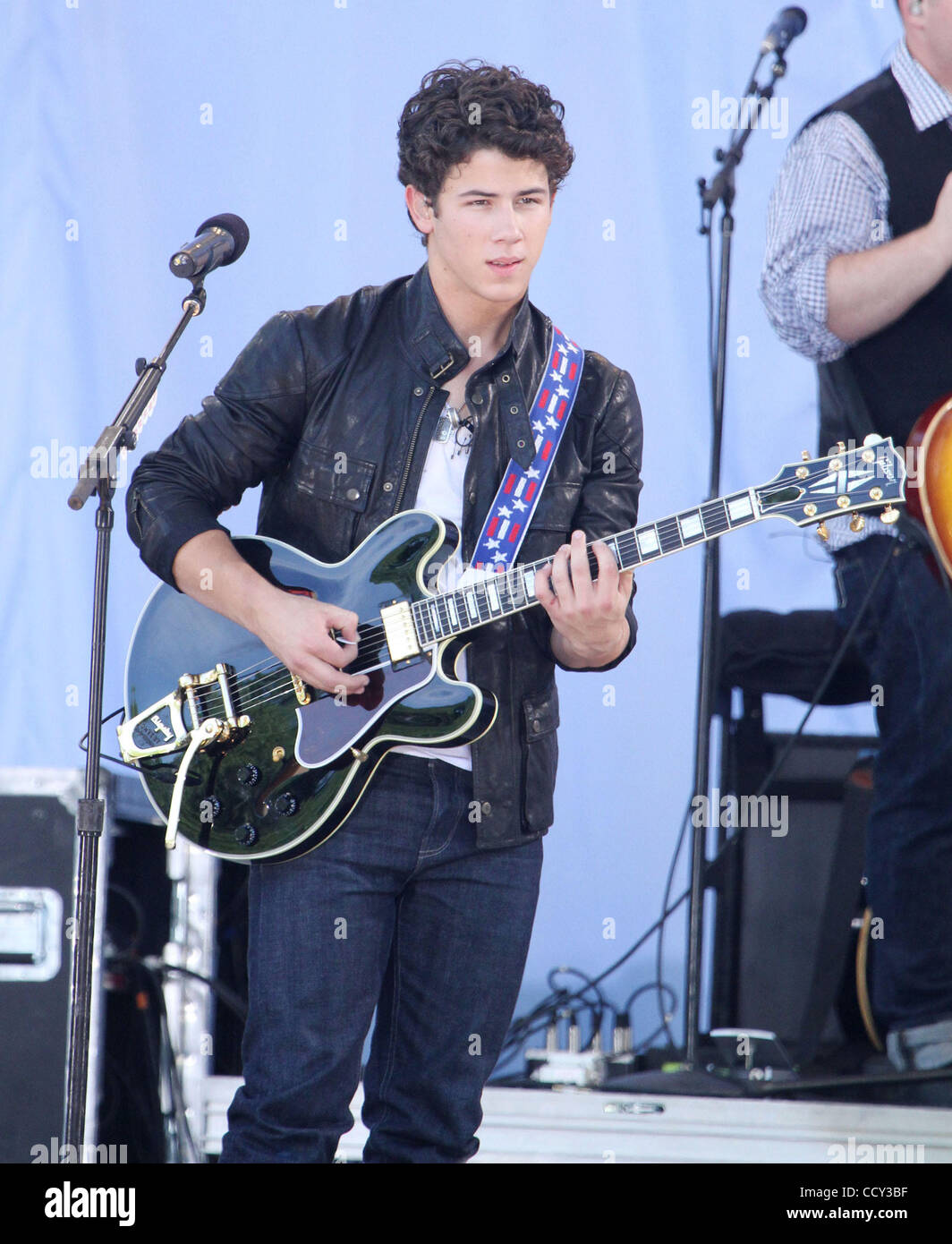 NICK JONAS from the band the Jonas Brothers kicks-off the 'Good Morning ...