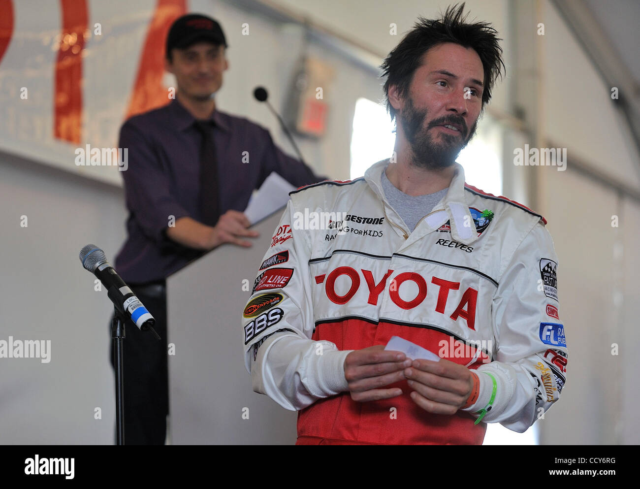 LONG BEACH, CALIF. -- Keanu Reeves during the media day for the Toyota ...