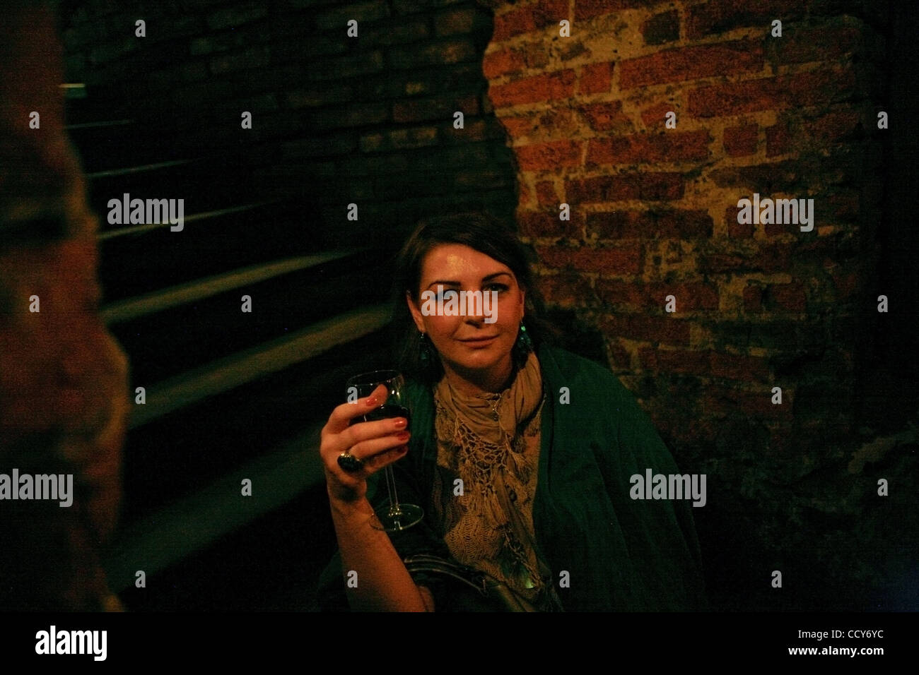 A local Krakovian has a drink in the basement of the popular Alchemia ...