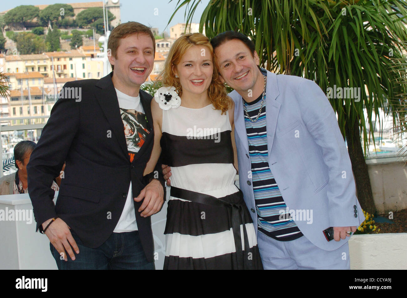 Actor Artem Menshikov, actress Nadezhda Mihalkova and actor Oleg ...