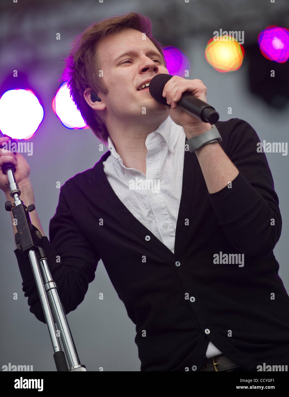 Patrick Stump performs at the 40th Earth Day Anniversary celebration ...