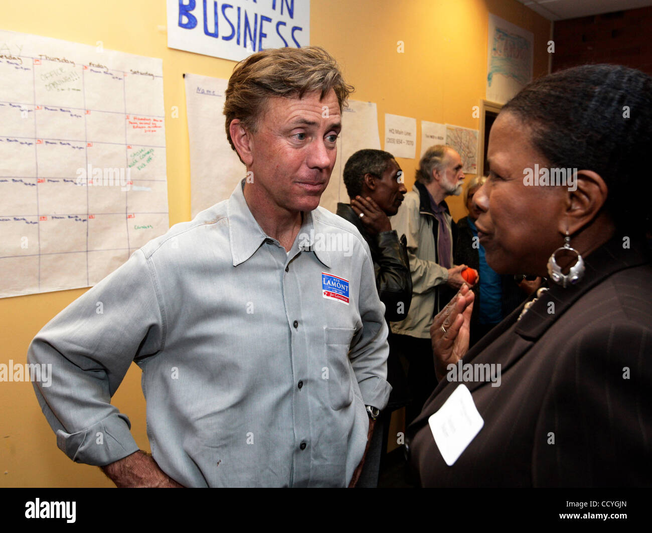 NED LAMONT, Democratic candidate for Governor of CT, at the opening of ...