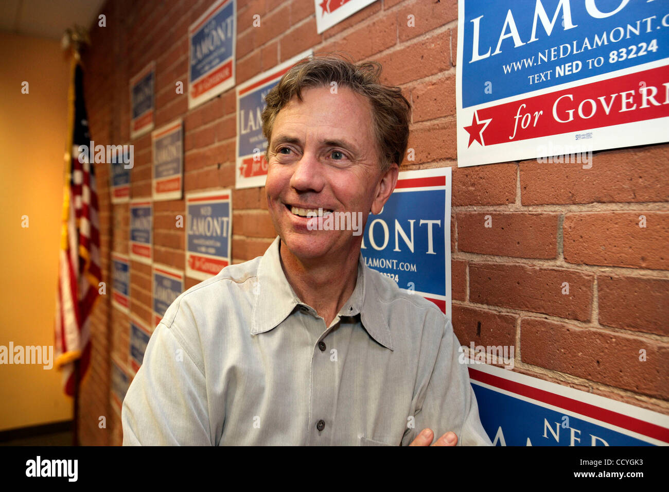 NED LAMONT, Candidate for Governor of CT, at the opening of his ...