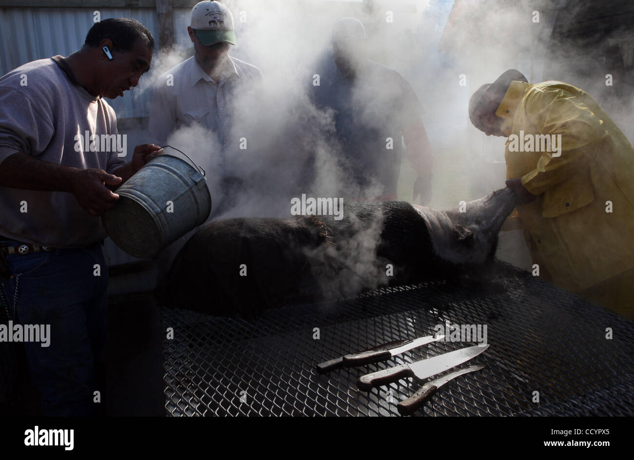Mar 26, 2010 - Waimea, Hawaii, U.S. - Kimo Ho'opai (left), his son ...