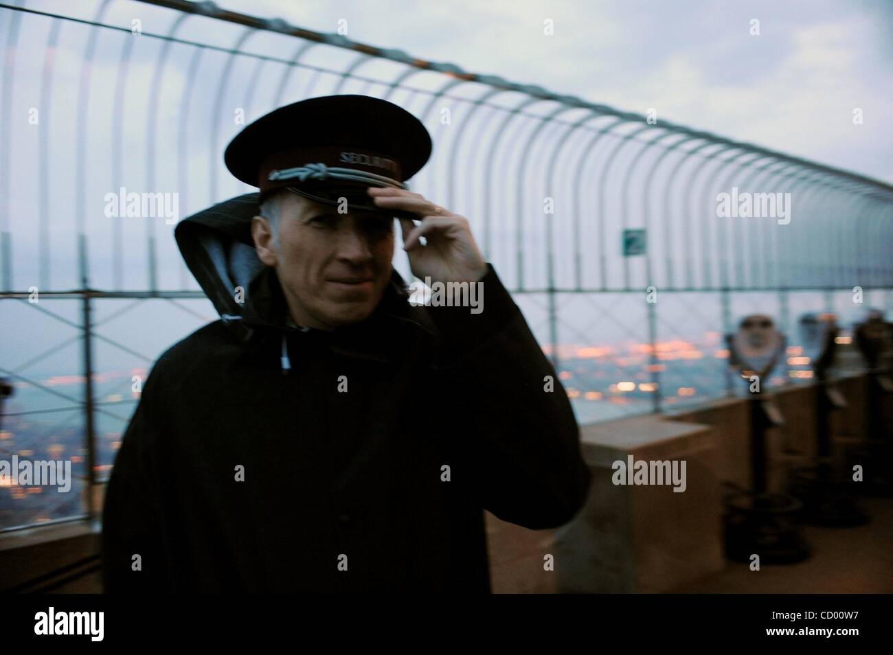 Apr 21, 2010 - Manhattan, New York, USA - A security guard on the 86th ...