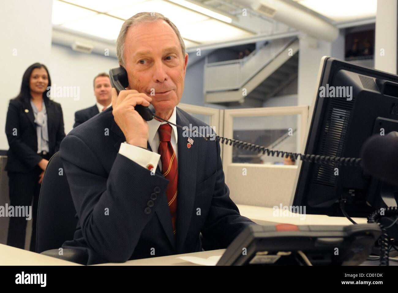 May 10, 2010 - New York, NY, USA - Mayor MICHAEL BLOOMBERG answers the ...