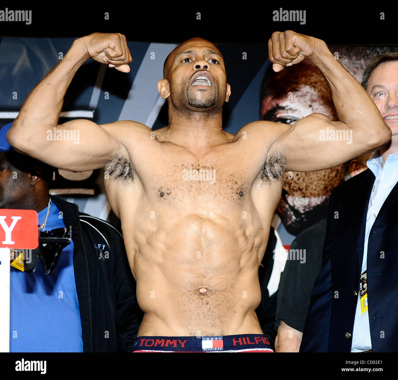 April 2,2010 - Las Vegas NV, USA. Roy Jones Jr. weighs in at 175 pounds ...