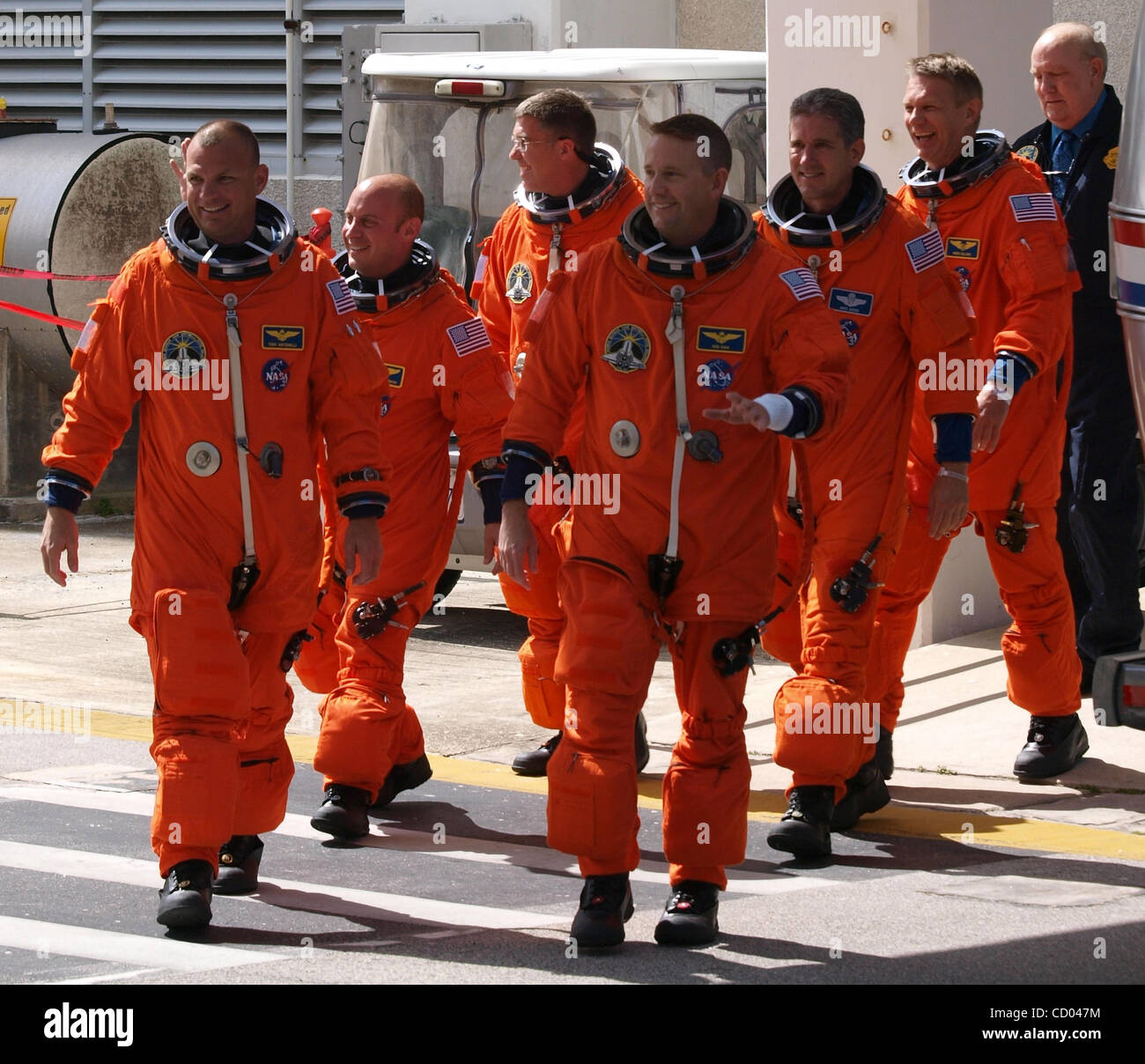 May 14,2010, Kennedy Space Center, FL- USA. STS-132 crew members, from ...