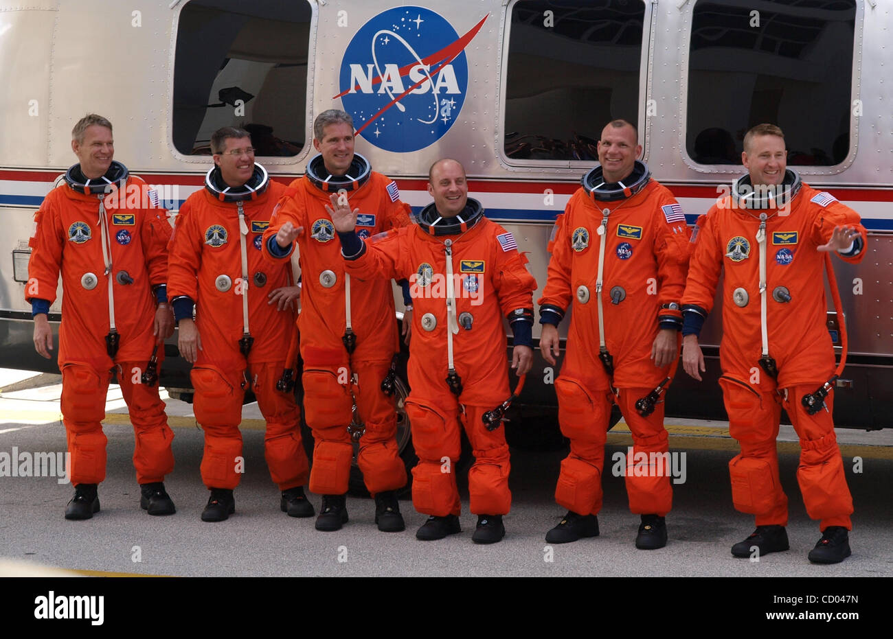 May 14,2010, Kennedy Space Center, FL- USA. STS-132 crew members, from ...