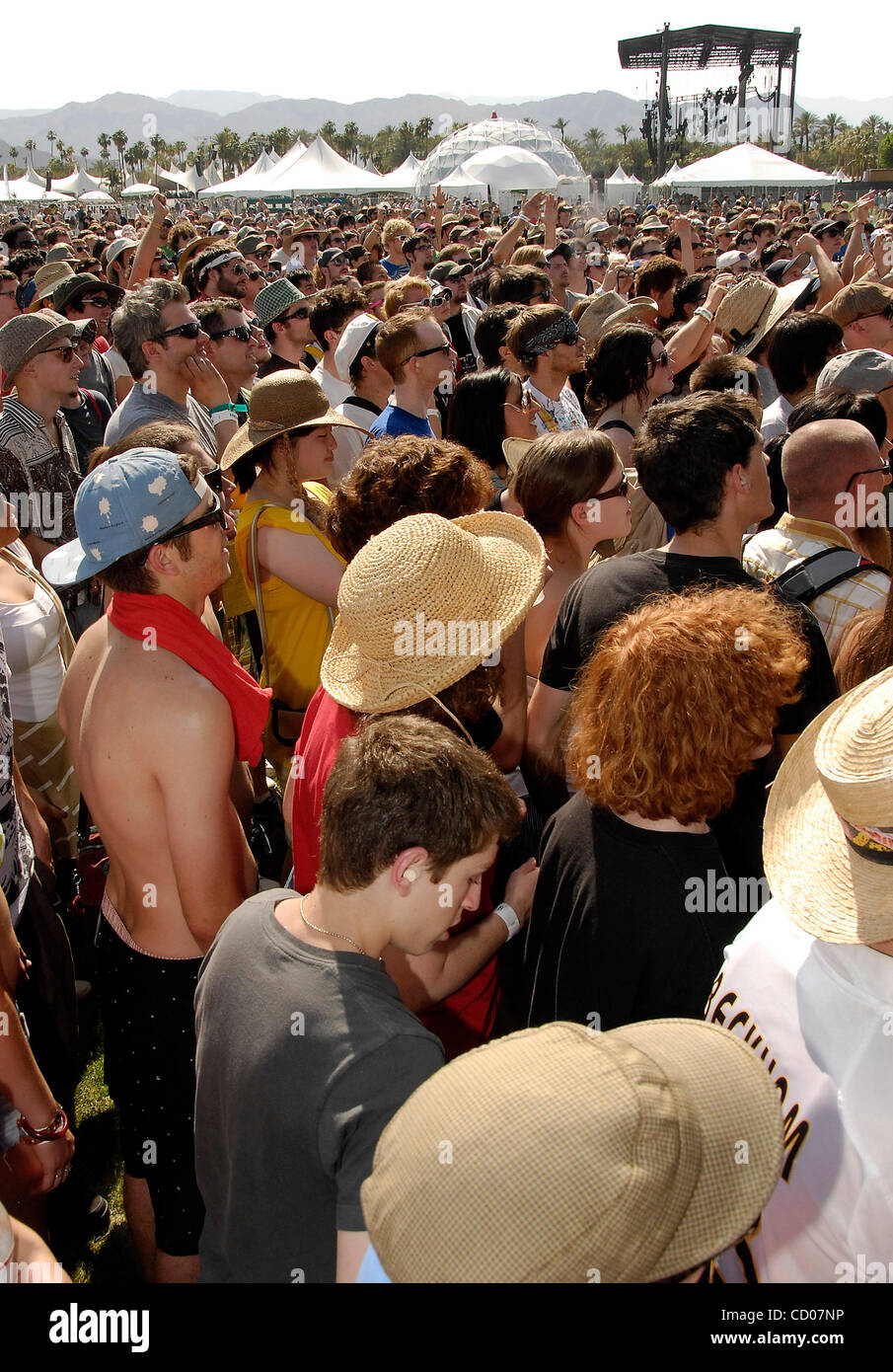 April 25, 2008; Indio, CA, USA; CROWD detail at the Outdoor Stage ...