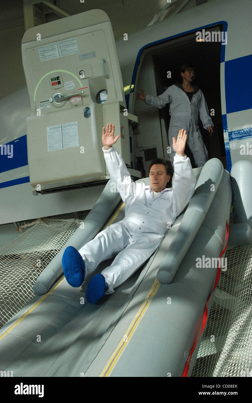 Aeroflot Flight training school in Moscow. Pictured: evacuation ...