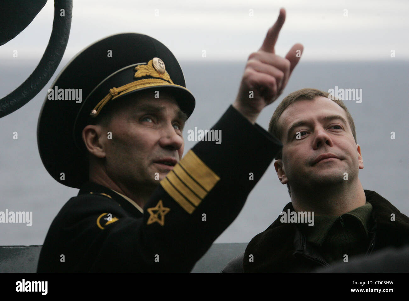 Russian President Dmitry Medvedev visits `Admiral Kuznetsov` Aircraft ...