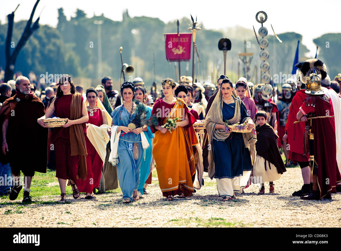 Historical festival for the ''Rome's birthday''. Celebration for the ...