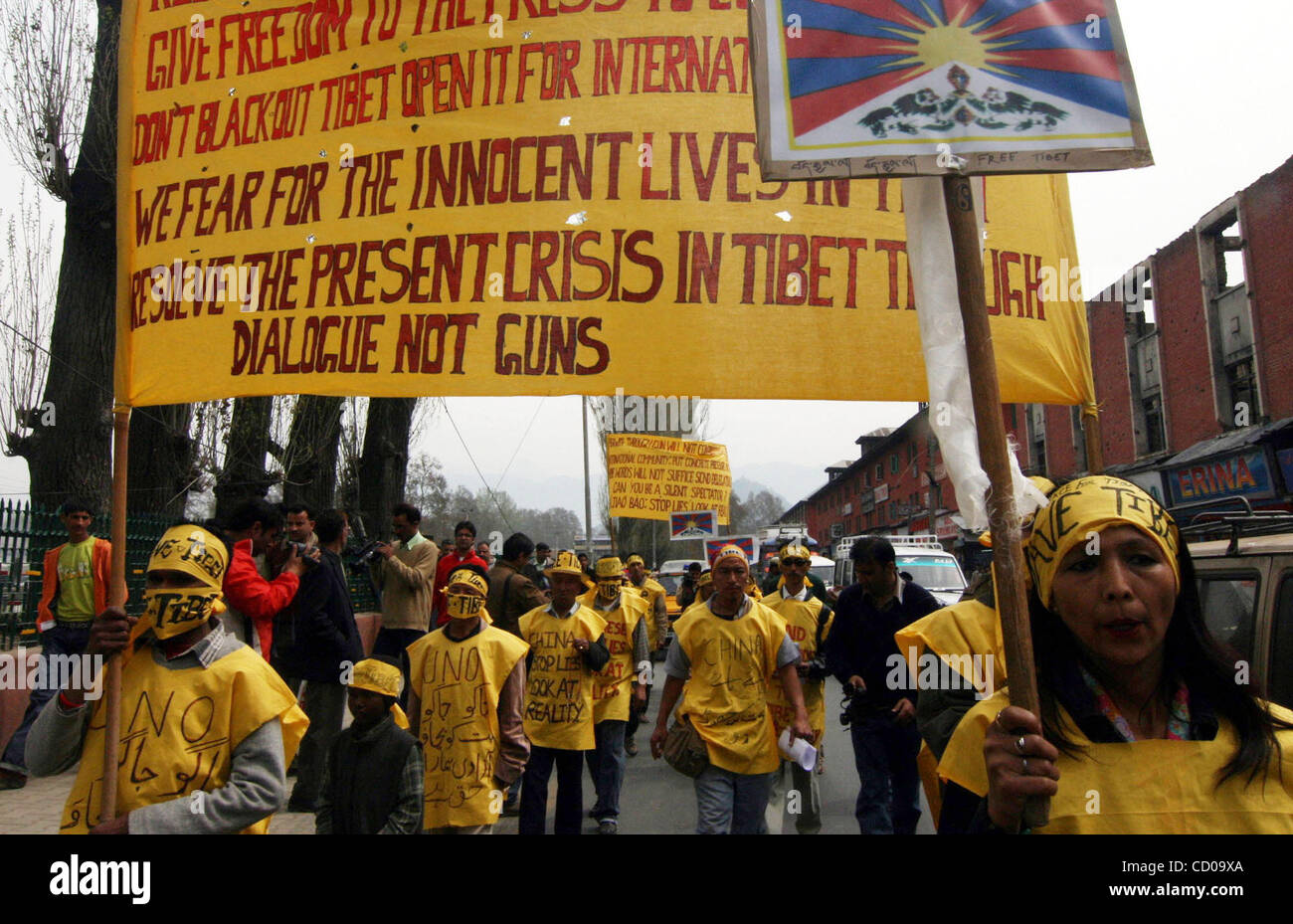 Tibetan independence protest in hi-res stock photography and images - Alamy