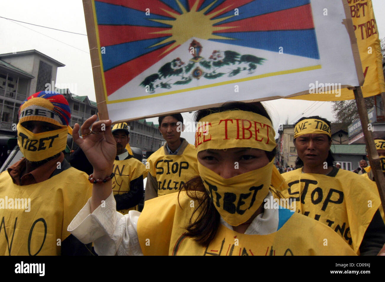 Tibetan independence protest in hi-res stock photography and images - Alamy