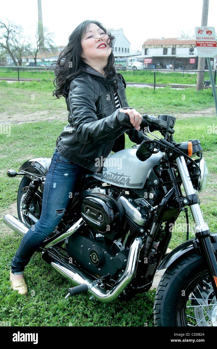 Mar 18, 2010 - Austin, Texas, USA - MARGARET CHO on a Harley during the ...