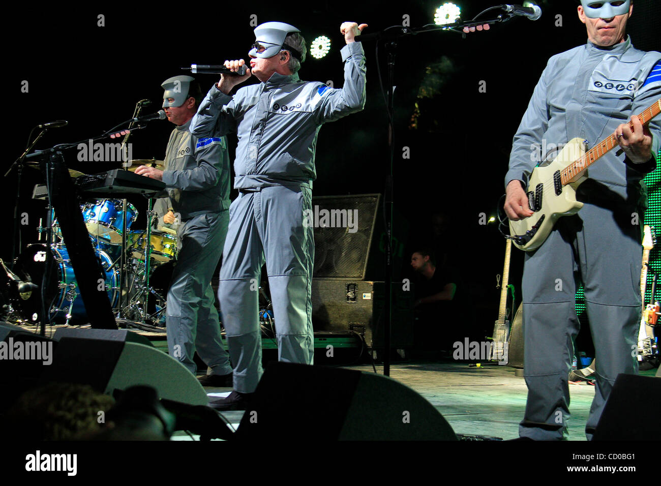 Devo performing at The Coachella Valley Music and Arts Festival in ...