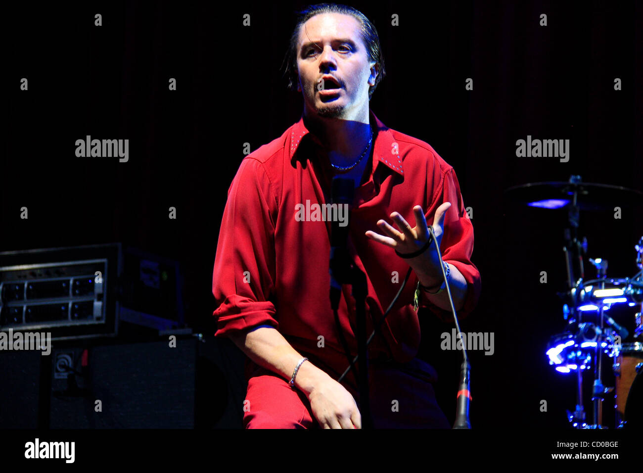 Mike Patton lead singer and Faith No More performing at The Coachella ...