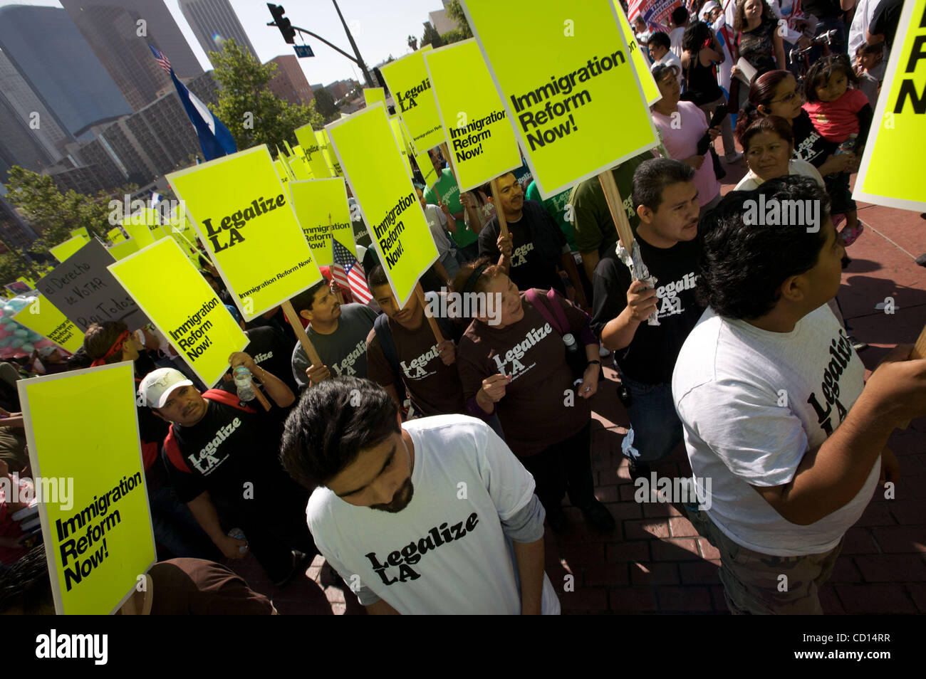 May 01, 2008 - Los Angeles, California, USA - Immigration protestors ...
