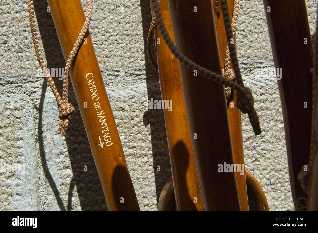 Camino de Santiago, Walking sticks mark "Camino de Santiago" which ...