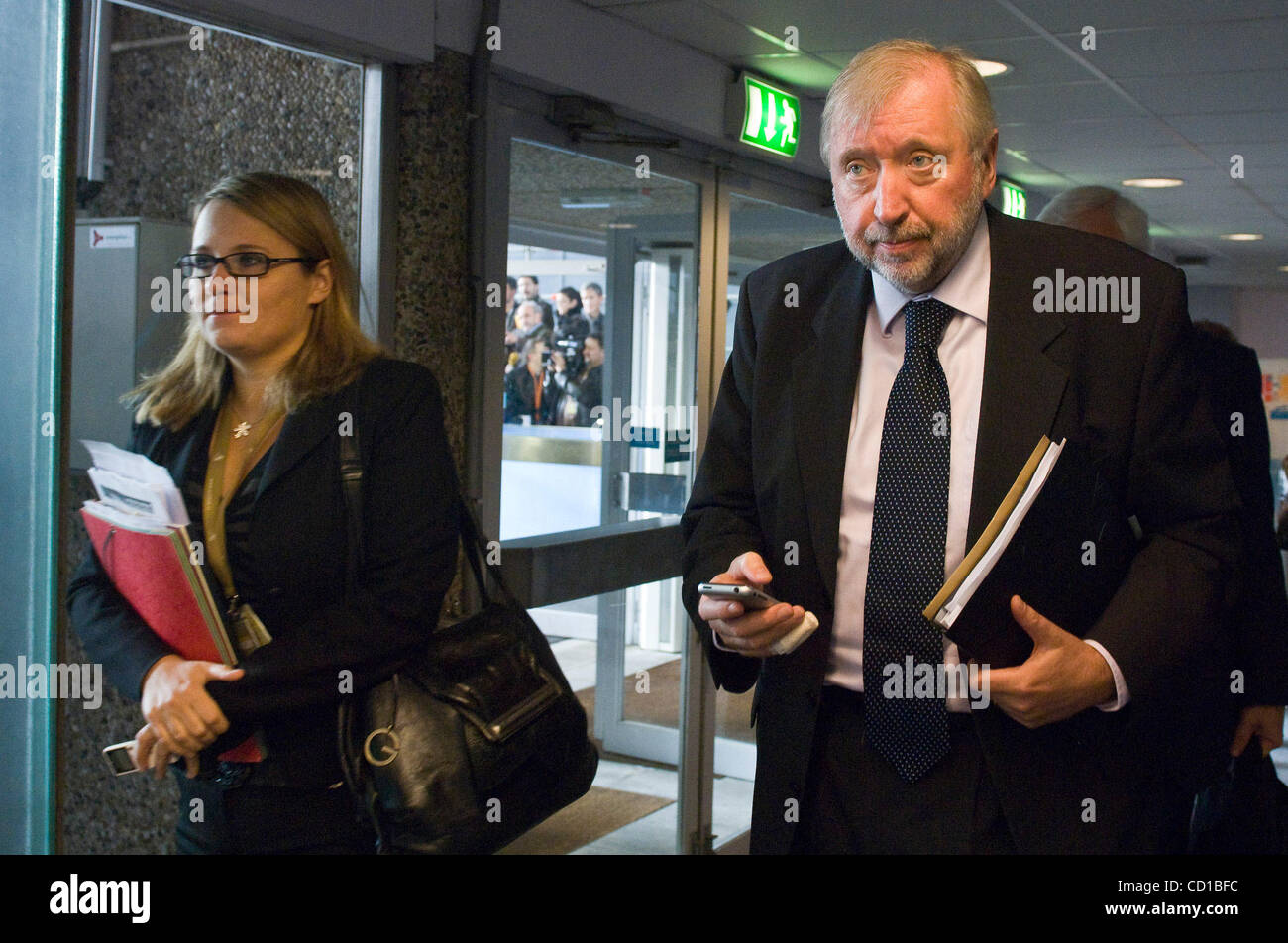 Slovenian Foreign Minister Dimitrij Rupel arrives on October 13, 2008 ...