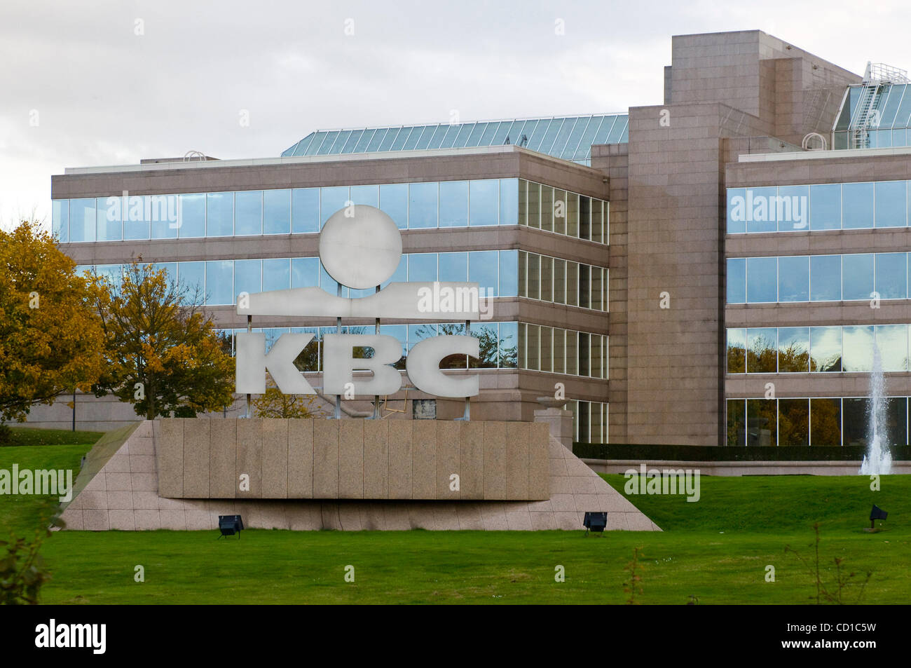 The Belgian bank KBC headquarters in the center of Brussels on October ...