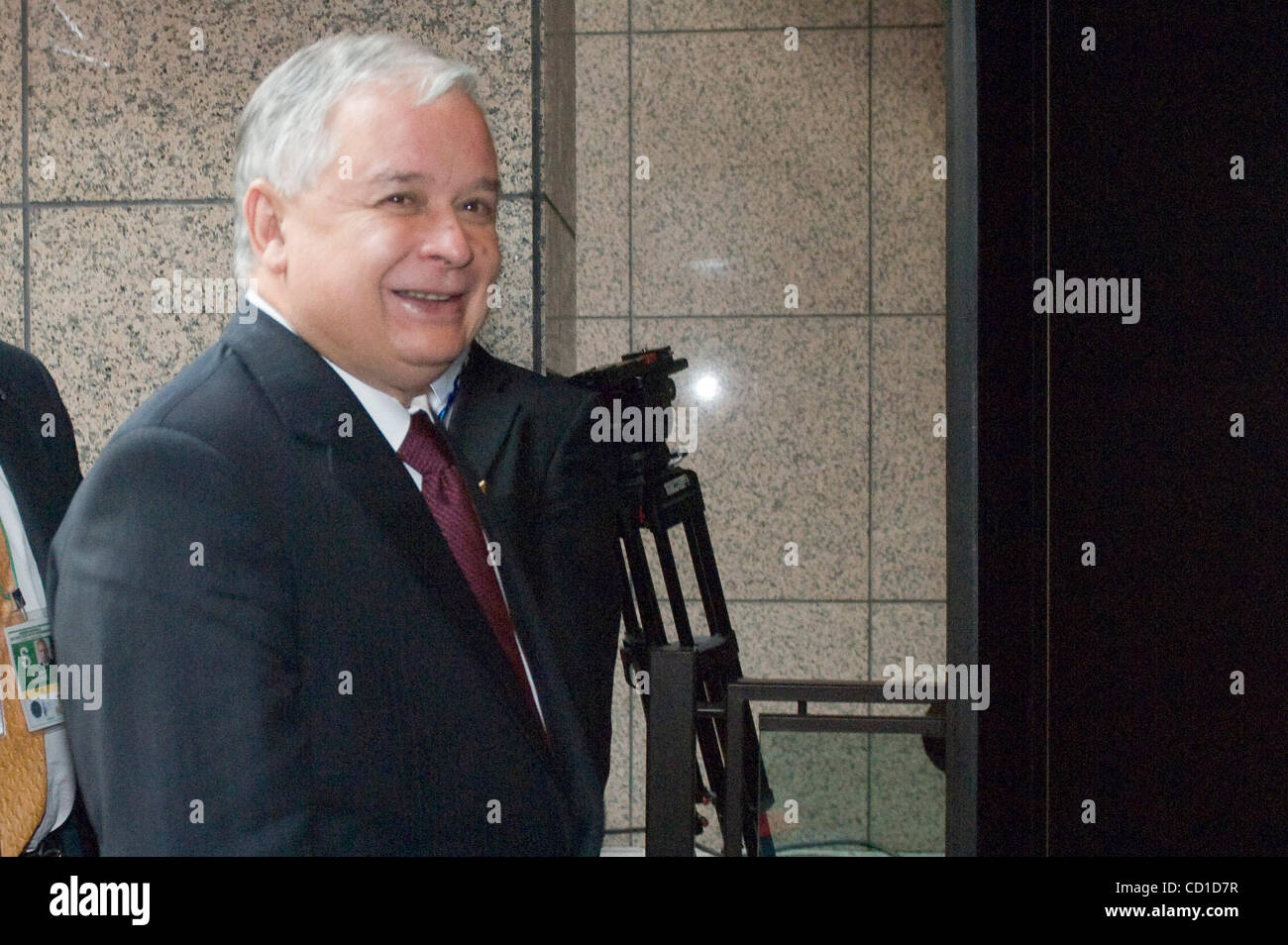Polish president Lech Kaczynski arrives for the European summit in ...