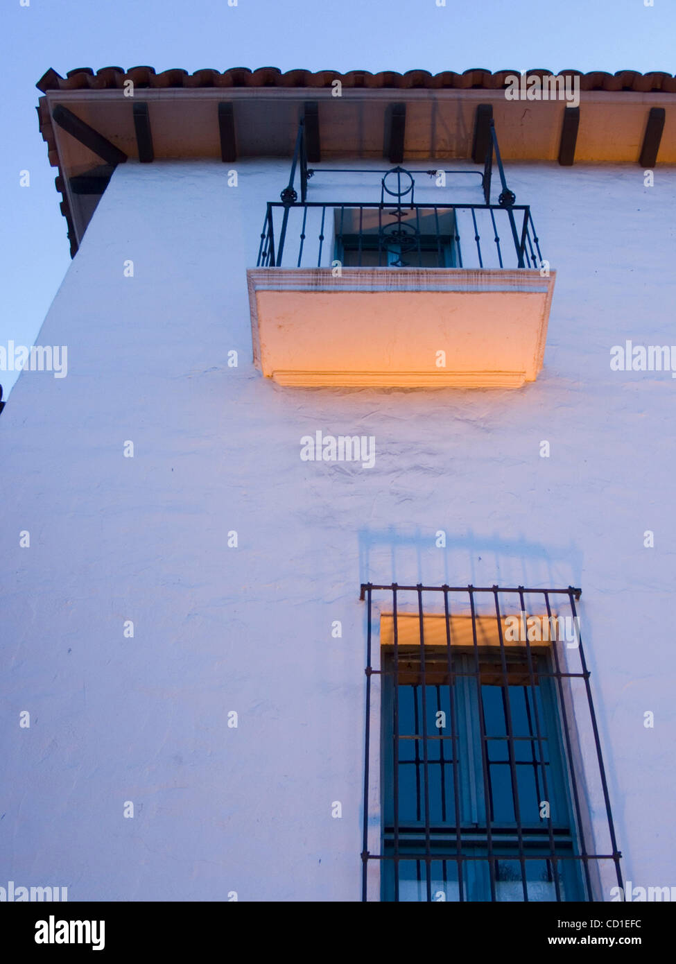 Spanish Mission style architecture of the County Courthouse in Santa ...
