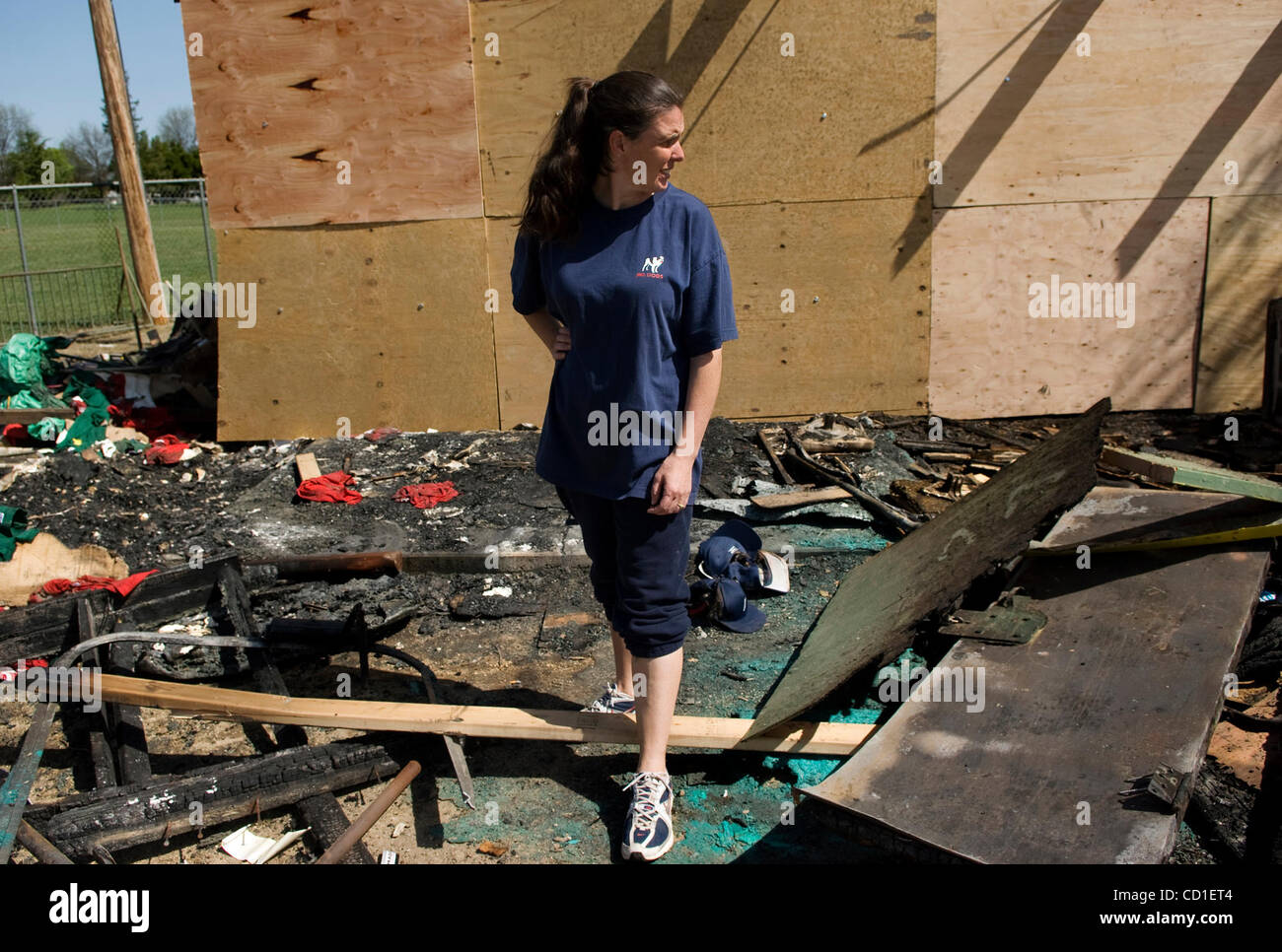 Michelle Kile, a board member for Parkway Little League stands amongst ...