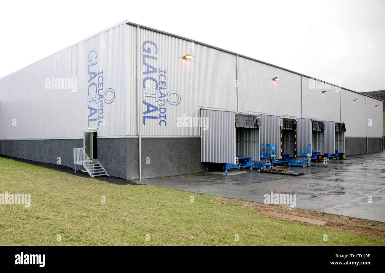 Sep 26, 2008 - Olfus, Iceland - Icelandic Glacia water plant, during ...