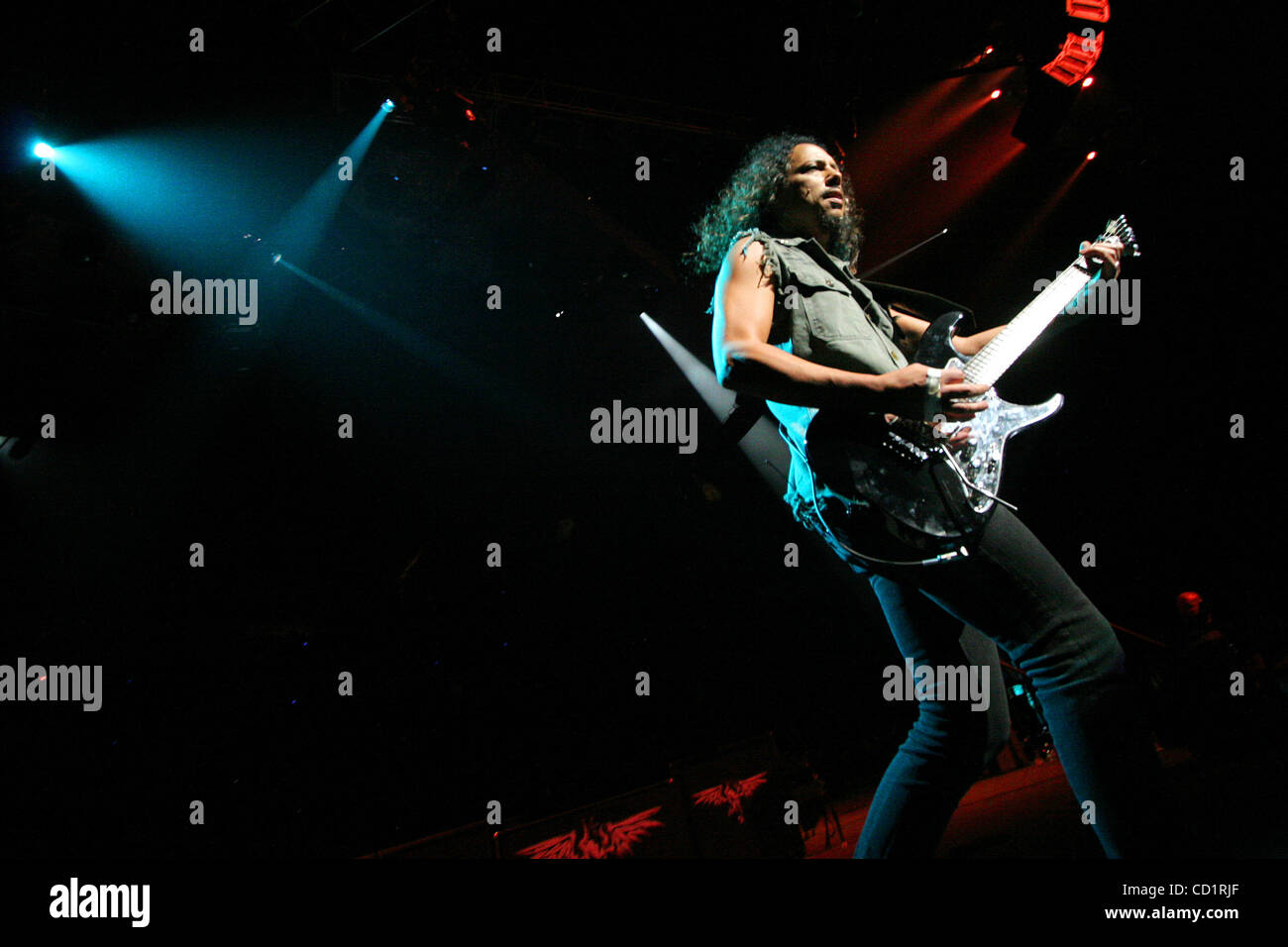 25 October 2008: Metallica lead guitarist Kirk Hammett performs with ...