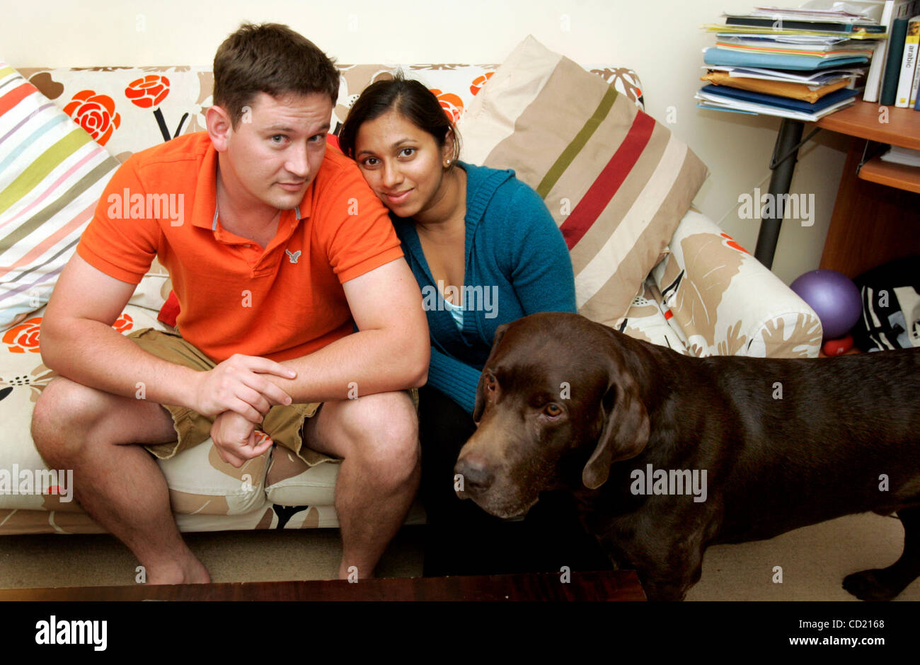 November 11, 2008, San Diego, CA. Nick Belder and his wife Shweta ...