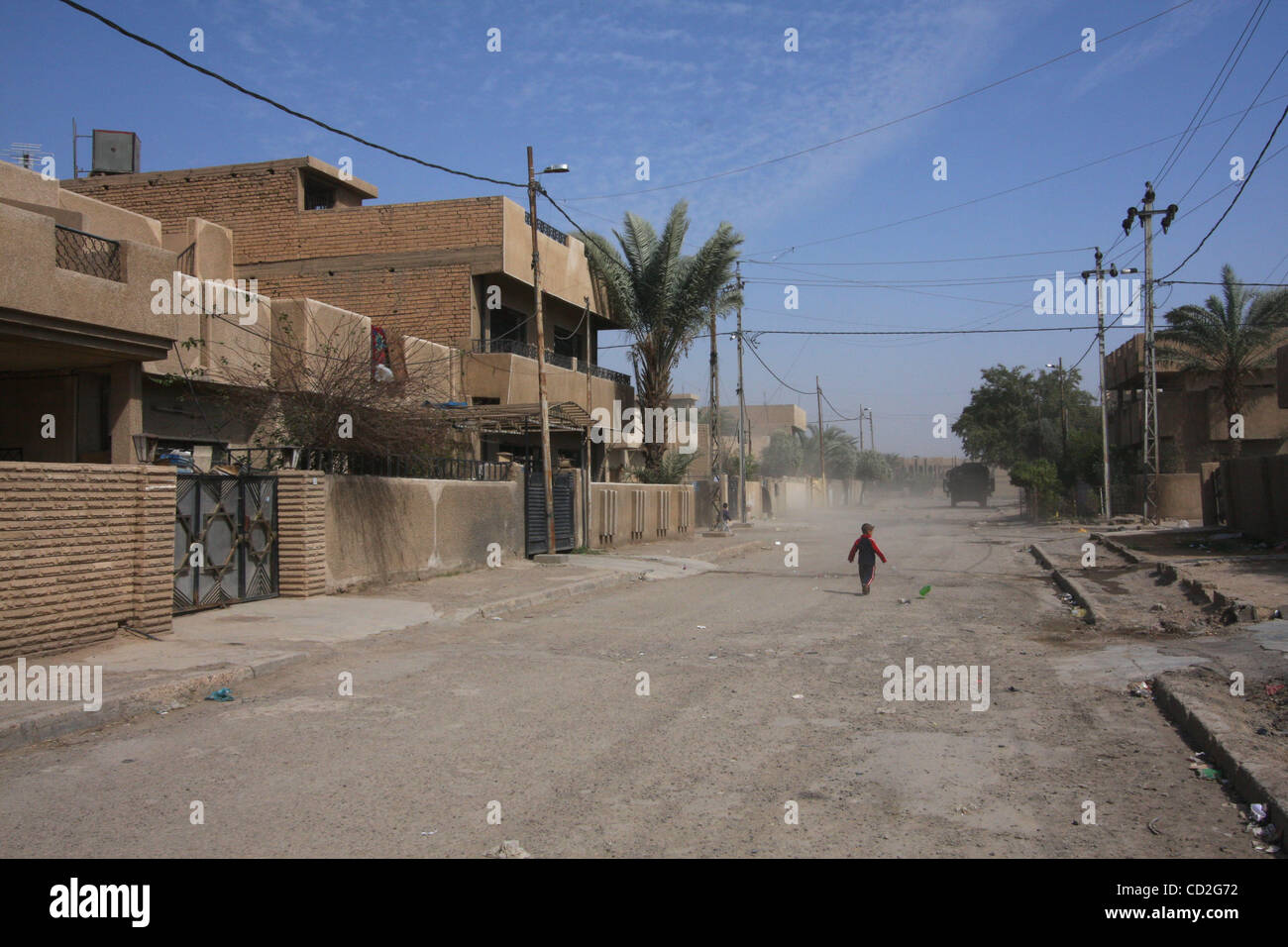 Mar 03, 2008 - Dora District, Baghdad, Iraq - A child running along a ...